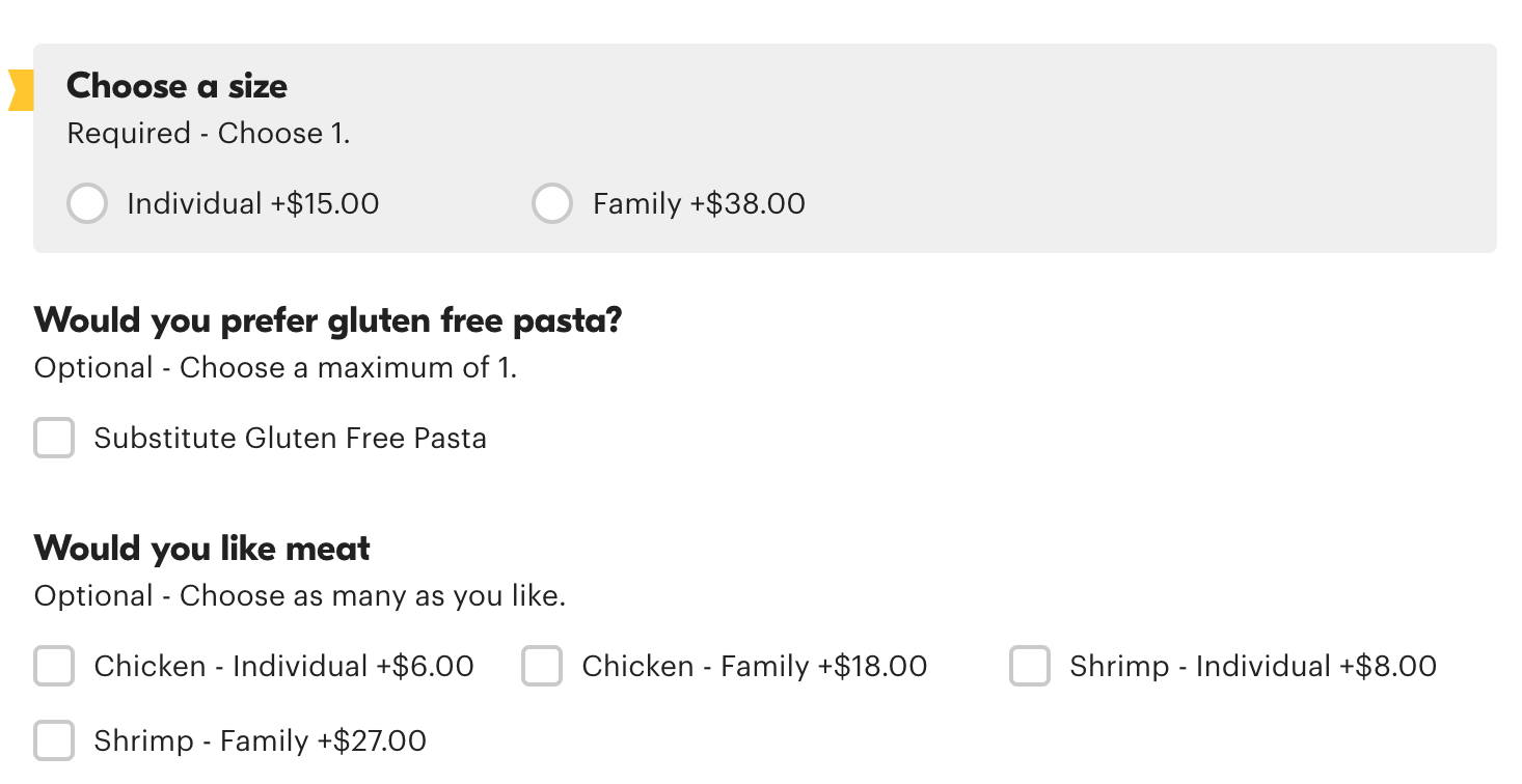 Adding Menu Items to Carts – Grubhub Developers